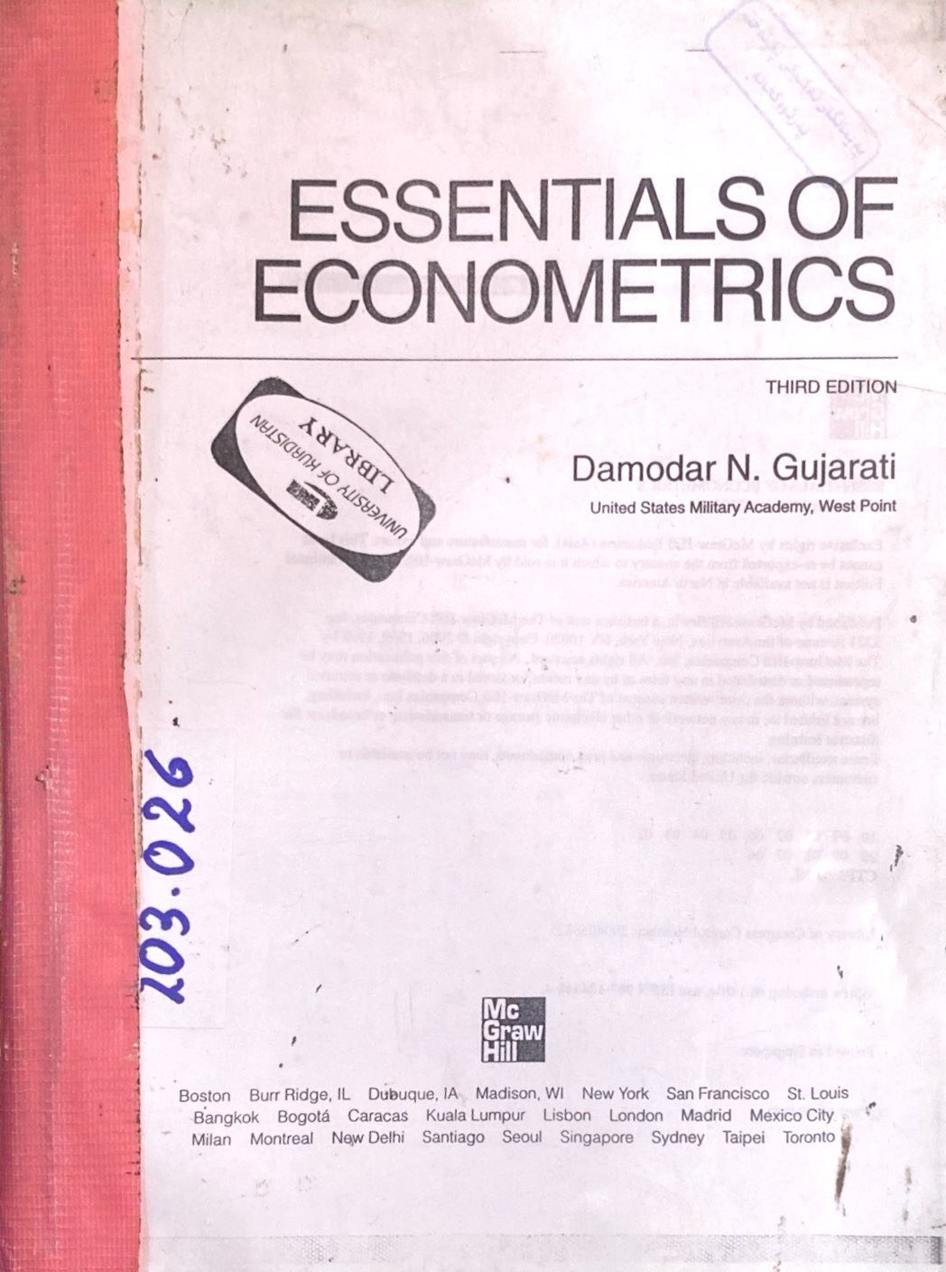 Paytakht Library Dashboard ESSENTIALS OF ECONOMETRICS Paytakht Library Dashboard ESSENTIALS OF ECONOMETRICS
